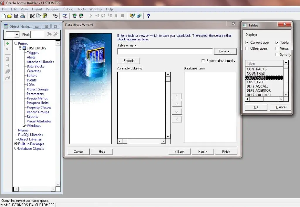 Part 2 Create New Data Block Wizard In Oracle Forms 11g Coder Tutorial